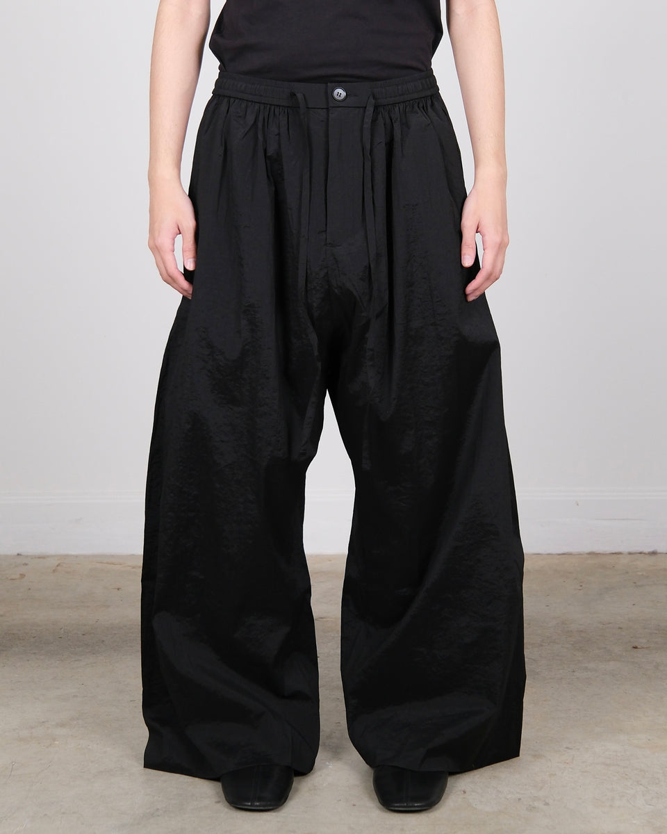 ATTEMPT Double Layered Wide Pants Black – ROOTINE STORE